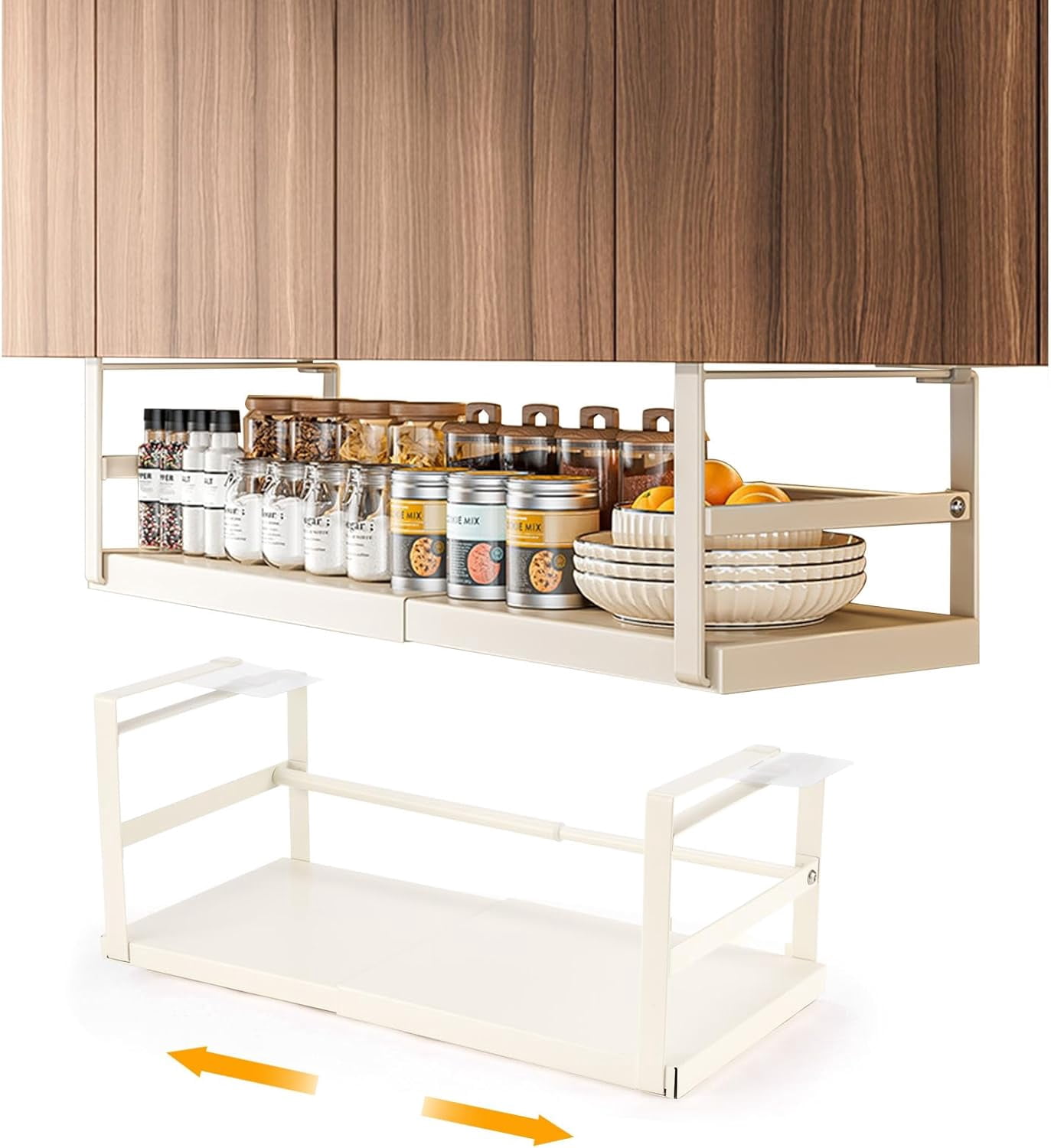 Highcool Expandable Under-Cabinet Storage Basket, Slide-In Under ...