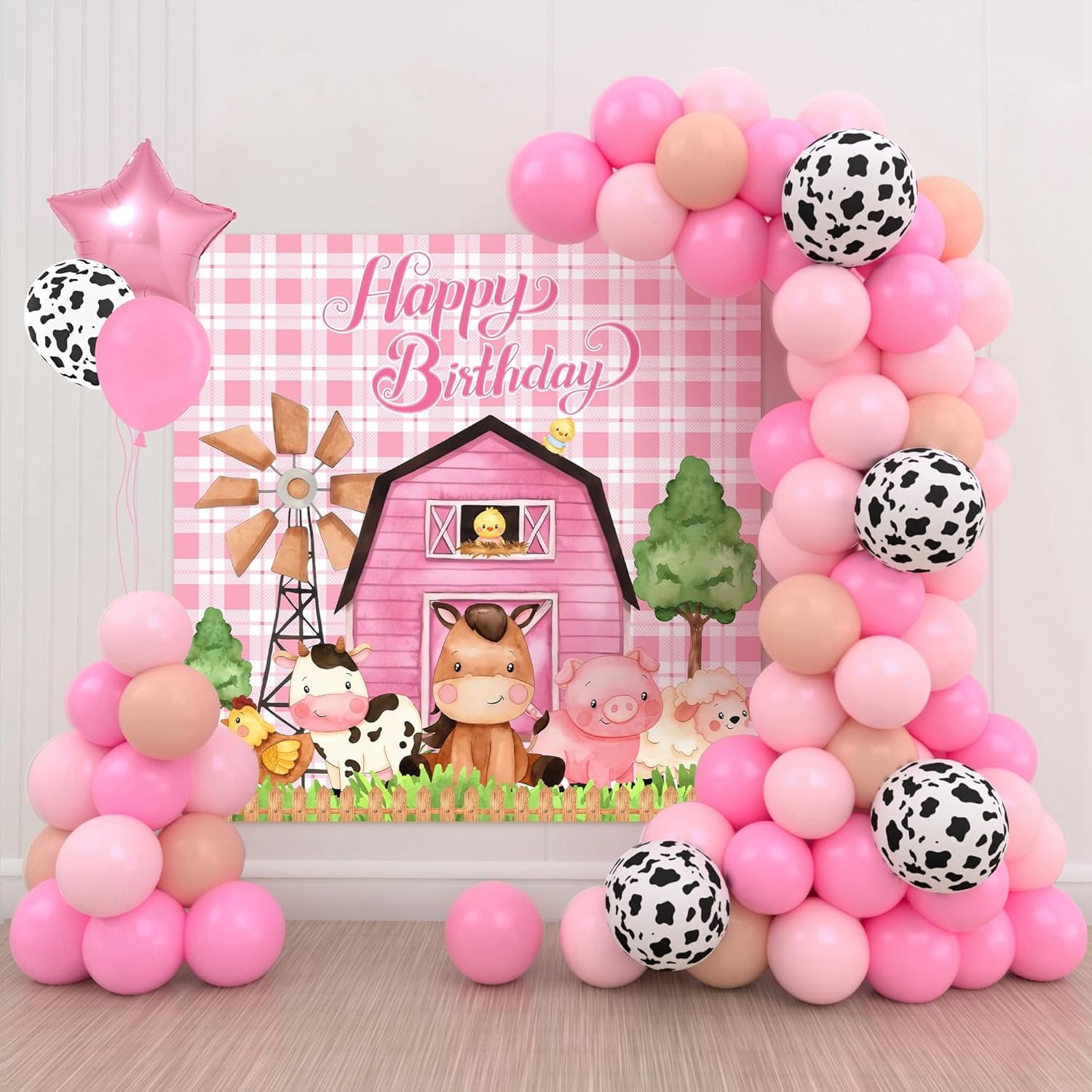 Highcool Farm Birthday Party Decorations,Farm Animals Theme Birthday ...