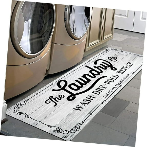 Highcool Farmhouse Kitchen Rug, 20"X48", Beige, shable, Machine Made ...