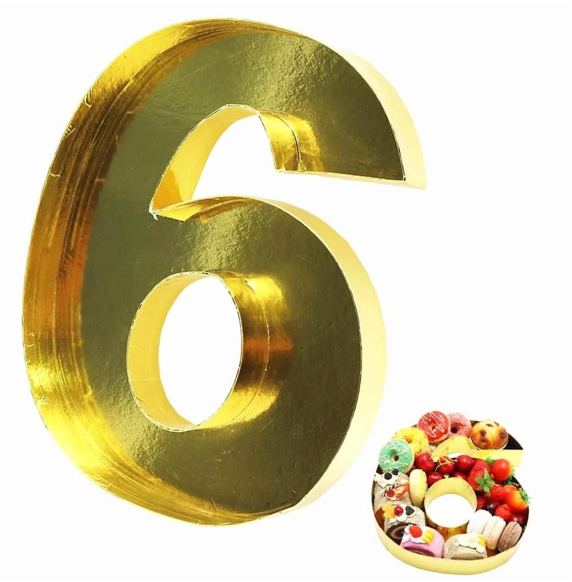 Highcool Fillable Charcuterie Number Cardboard Shaped Box Golden Color ...