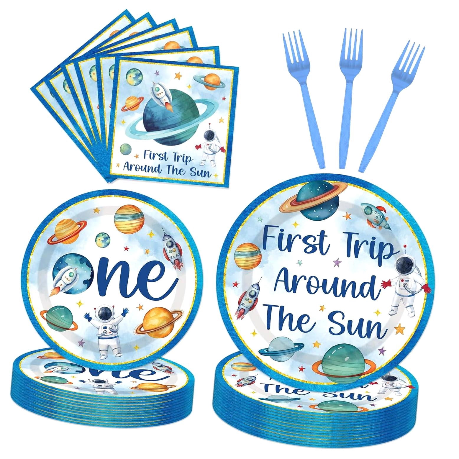 Highcool First Trip Around The Sun Decorations - 96PCS Outer Space ...