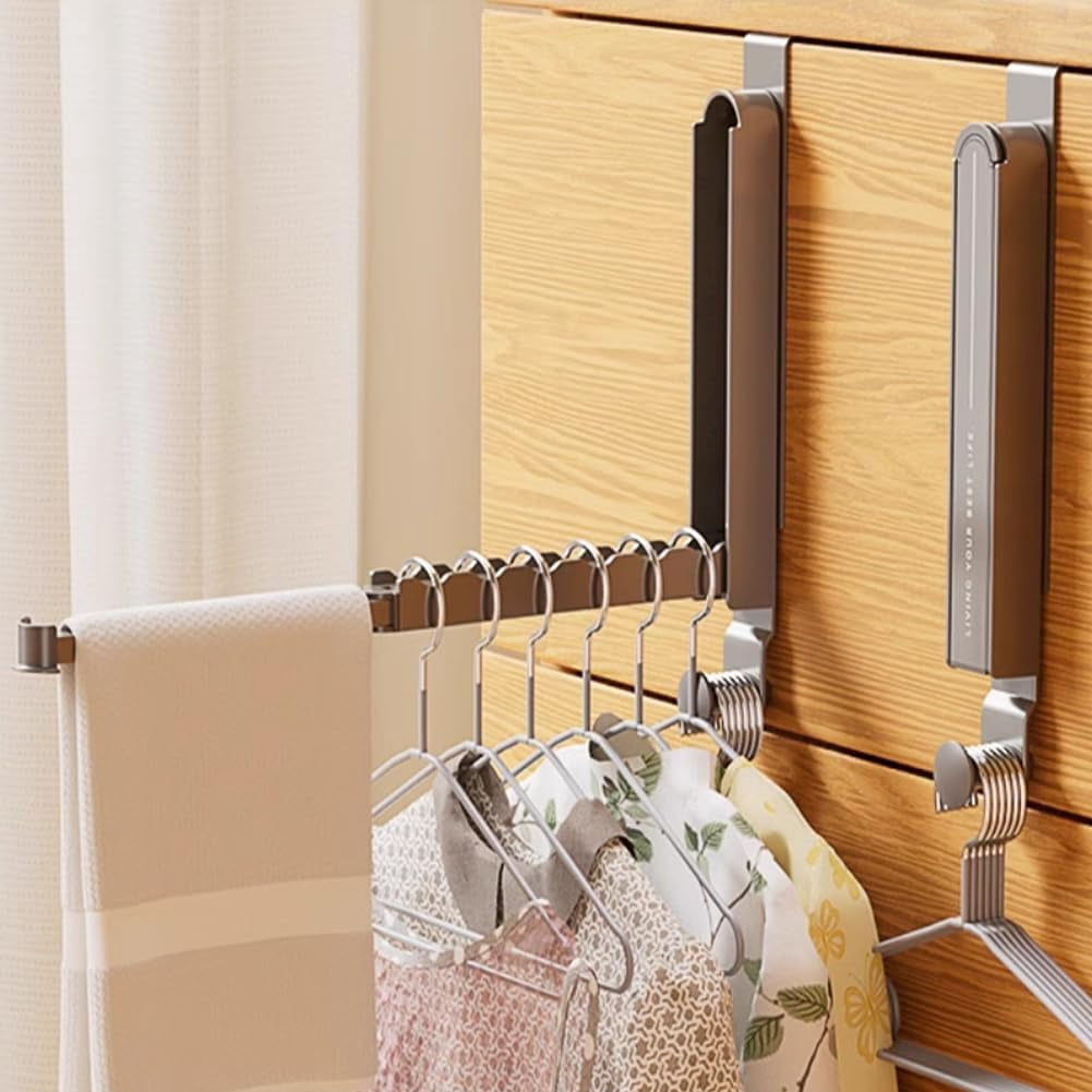 Highcool Folding Clothes Drying Rack, Over The Door Hanger with ...