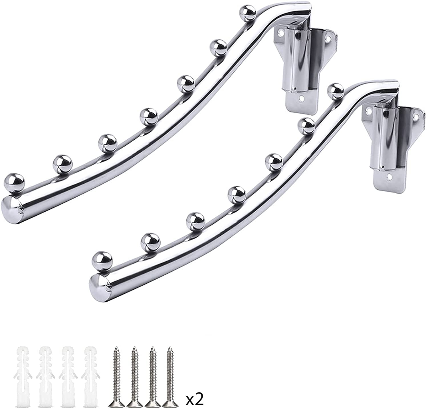 Highcool Folding Wall Mounted Clothes Rack, Wall Clothes Hanger ...