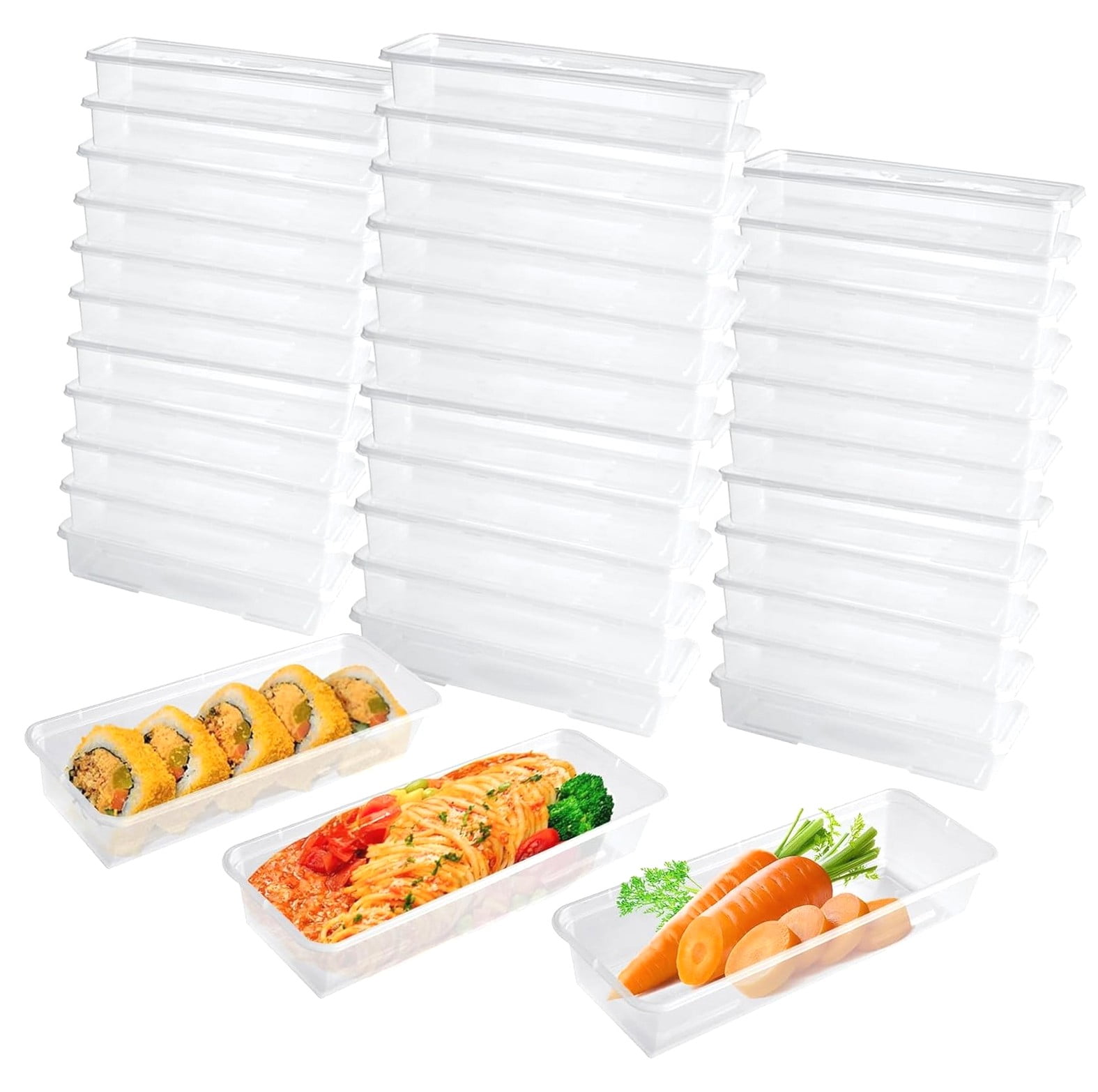 Highcool Food Prep Clear Containers To Go Take Out Plastic Containers ...