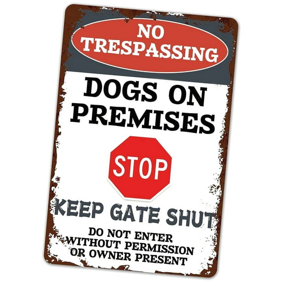 Highcool Funny Beware Of Sign Do Not Enter Metal Signs No Trespassing ...