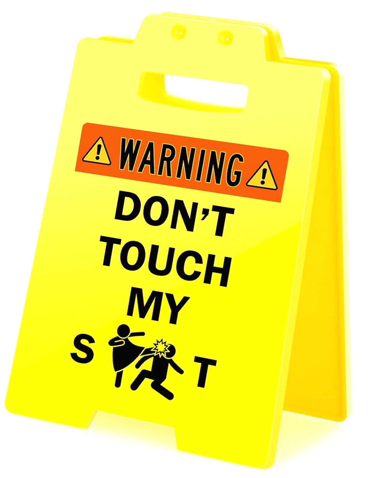 Highcool Funny Office Desk Sign 'Do Not Touch My Stuff', Small Gag ...