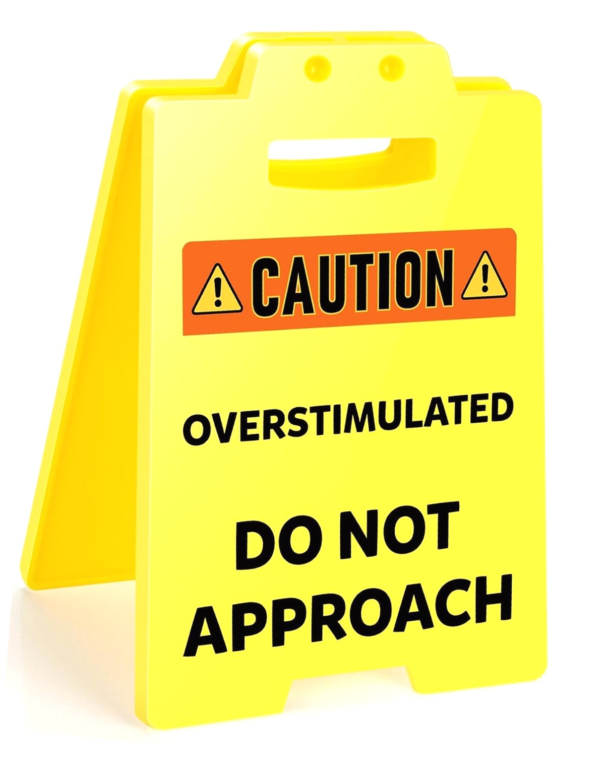 Highcool Funny Overstimulated Office Sign Bosses Day Gag Desk Sign ...