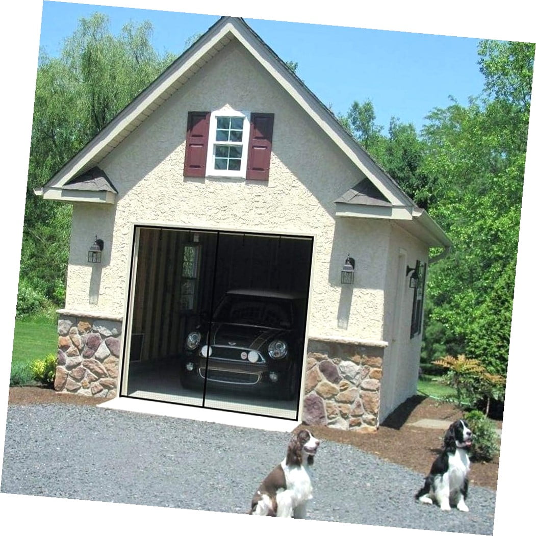 Highcool Garage Door Screen 1 Car 9x8Ft Closure Weighted Bottom Screen ...