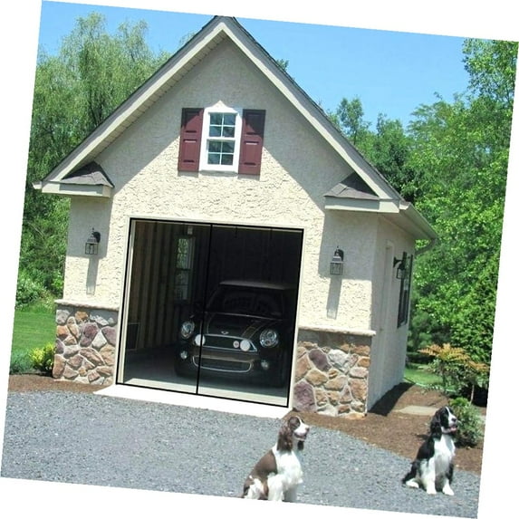 Highcool Garage Door Screen 1 Car 9x8Ft Closure Weighted Bottom Screen ...