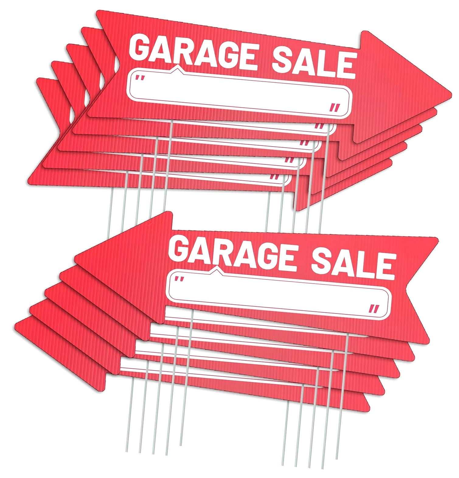 Highcool Garage Sign Red Garage Sign with Stakes Yard Signs with ...