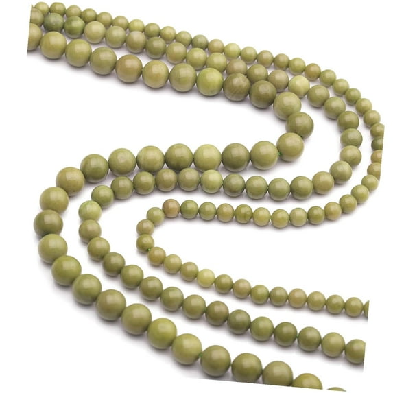 Highcool Gemstone Round Smooth Beads Stone Loose Beads for Bracelet ...