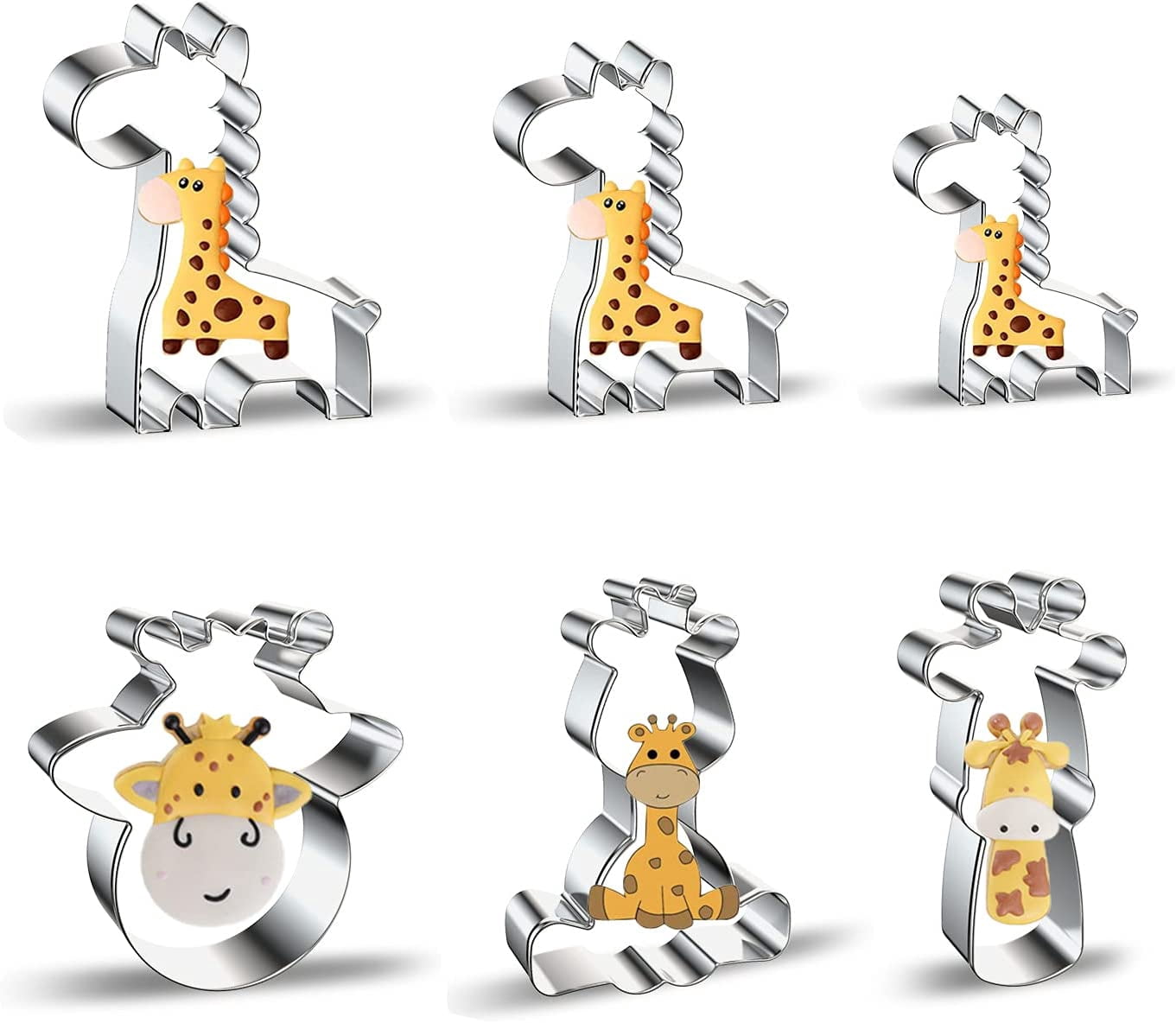 Highcool Giraffe Coe Set 4 In - 6 Pieces Mother and Baby DIY Stainl ...