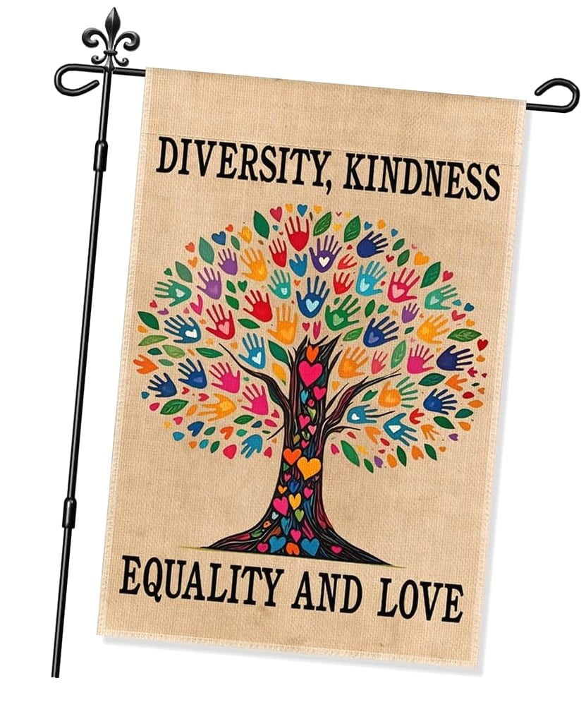 Highcool Gkodw Diversity Kindness Equality And Love, Humorous Tree Yard ...