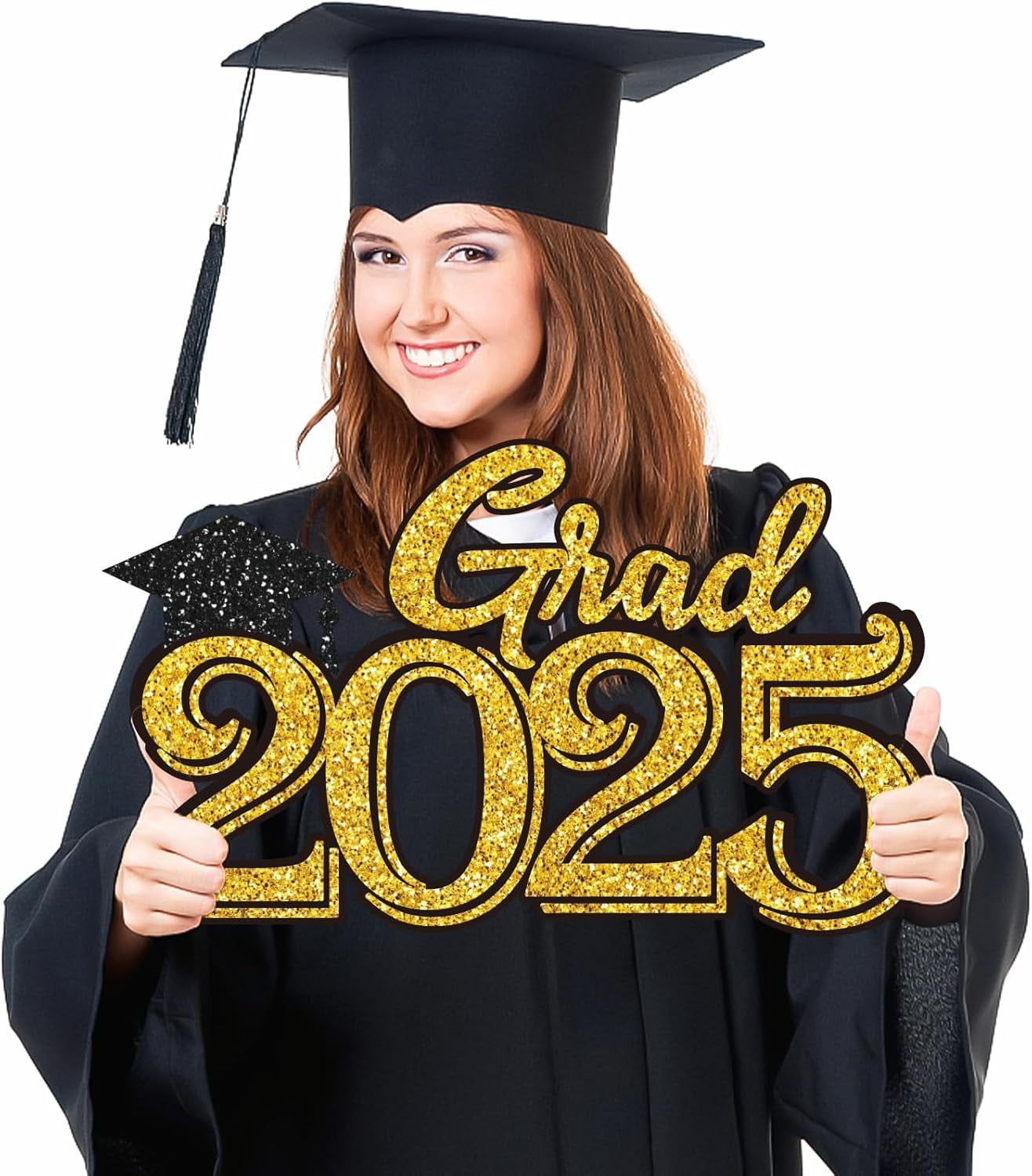 Highcool Graduation Party Decorations for Class of 2025 - Gold Grad ...