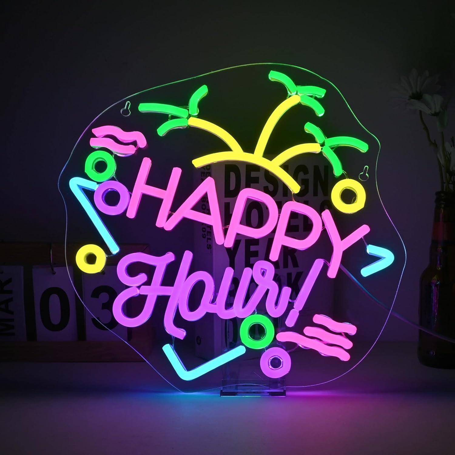 Highcool H n Sign Dimmable Light Up Led Signs for Bars, Room, Bea bar ...