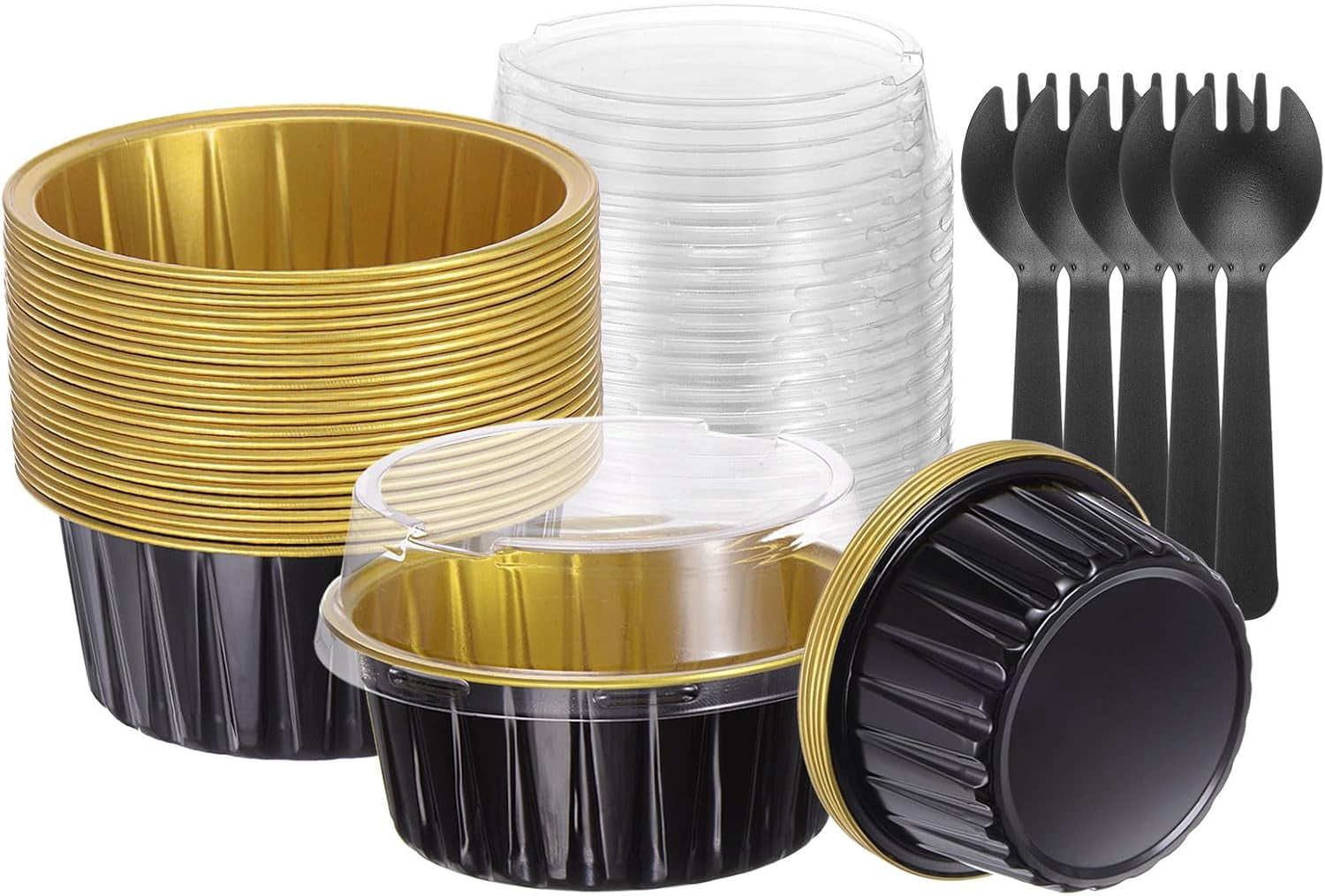 Highcool HARNGTON 50pcs Round Cupcake Liners Set 5oz Disposable ...