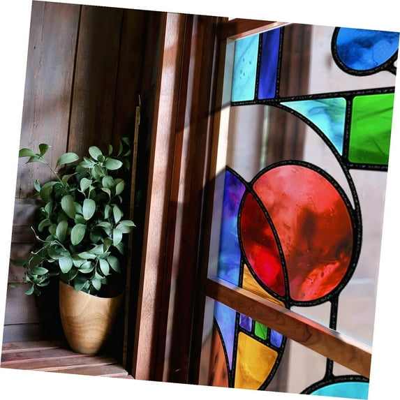 Highcool Hand Drawn Faux Window Film, Double-Sided Static Film, Bright ...