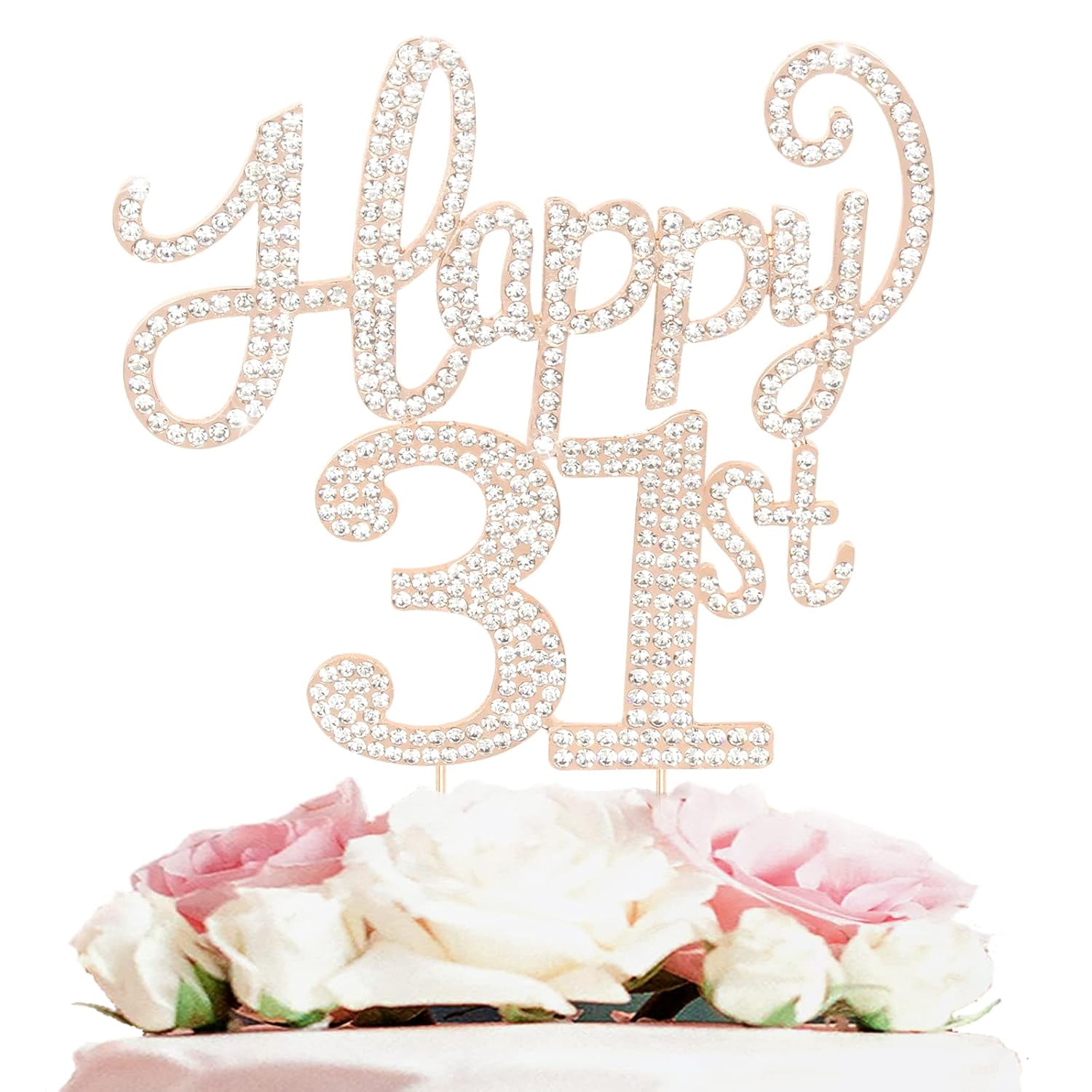 Highcool Happy 31st Birthday Decorations, 31st Birthday Rhinestone Cake ...