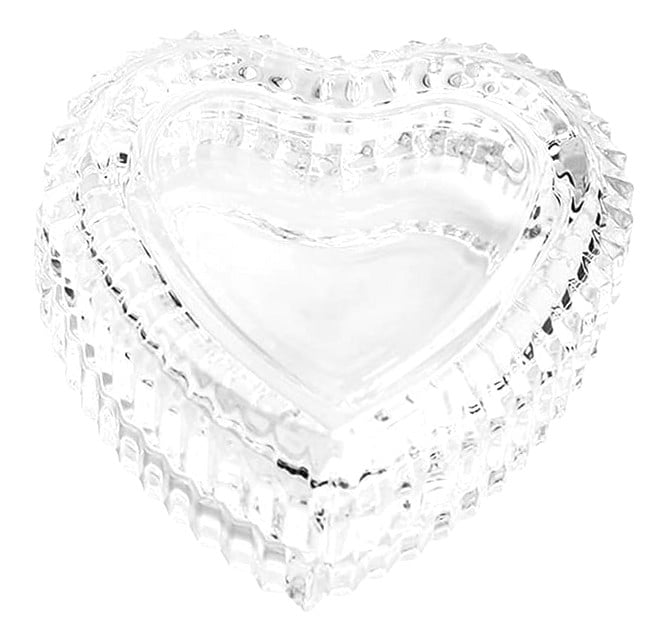 Highcool Heart-Shaped Storage Box Embossed Jewelry Box Candy Box with ...