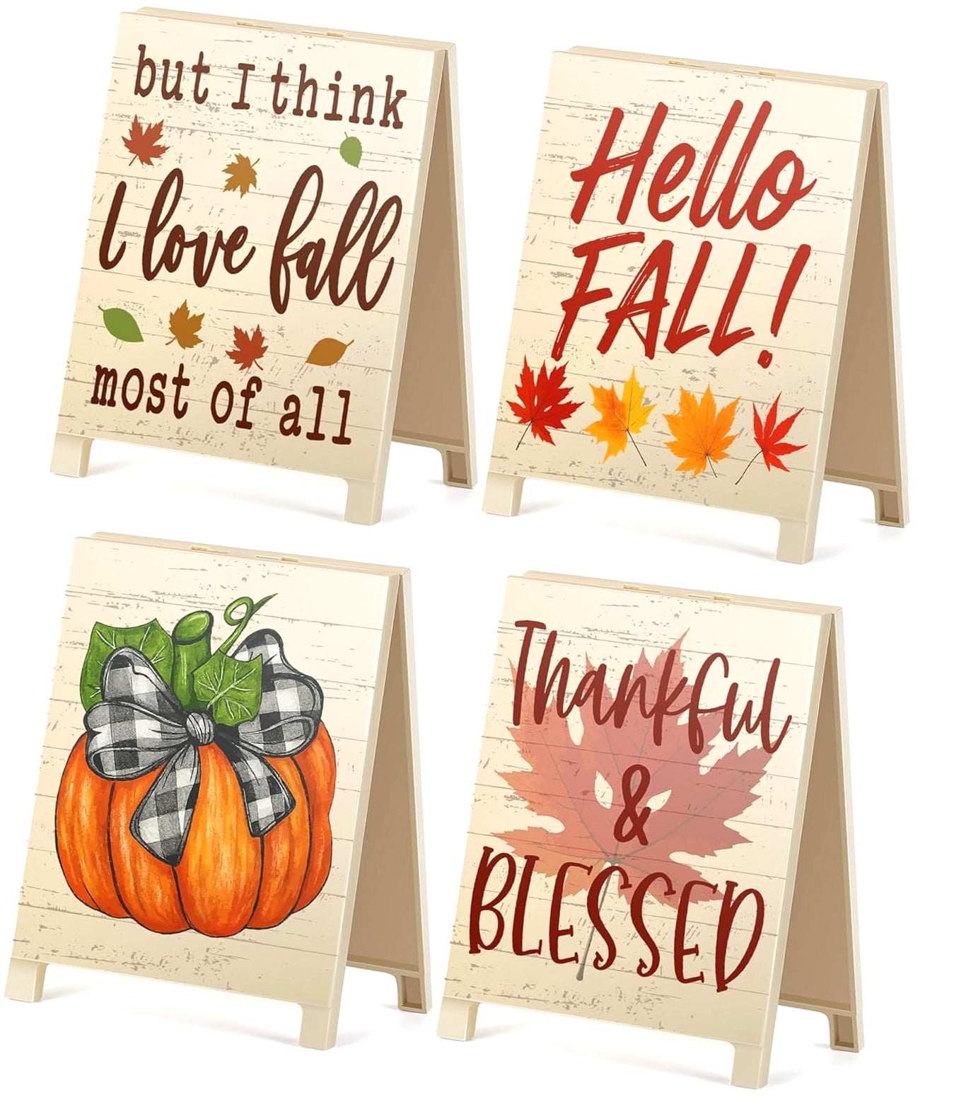 Highcool Hello Fall Decorations for Thanksgiving Decor Desk Sign for ...
