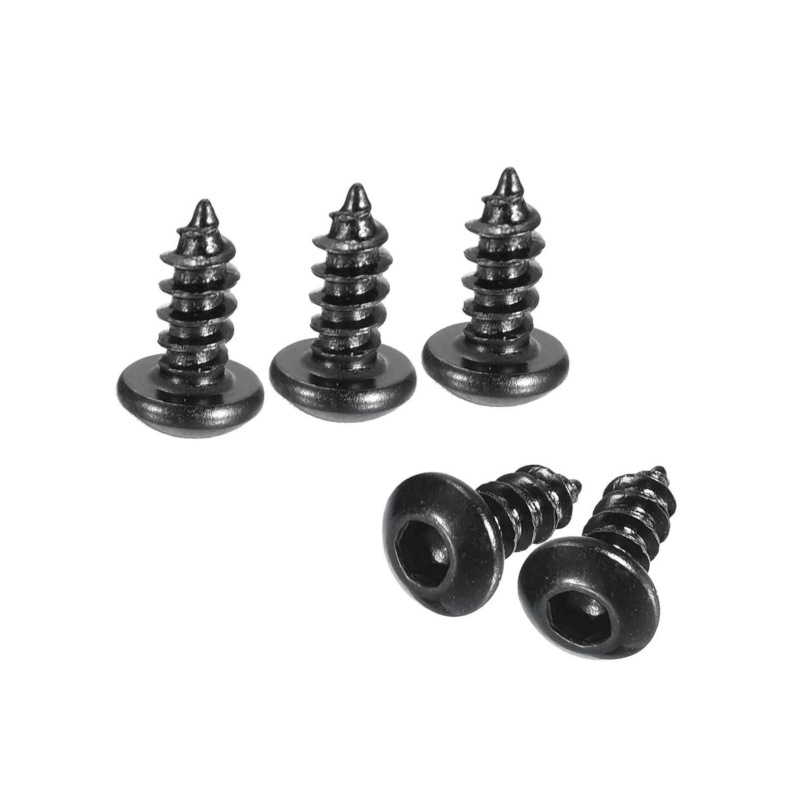 Highcool Hex Socket Self Tapping Screws, M3 x 6mm Carbon Steel Wood Screw 25 Pieces - Walmart.com