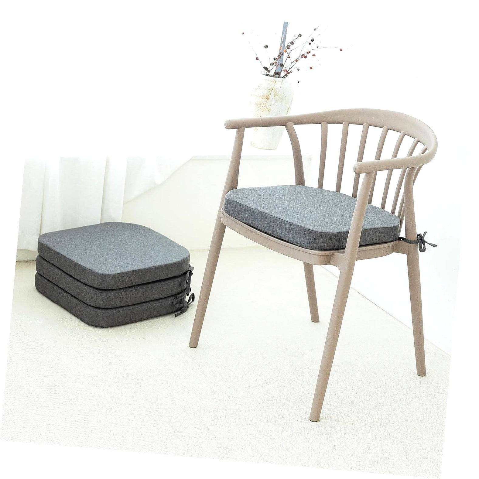 Highcool Hopetree Indoor Dining Chair Cushions with Ties, Seat for ...