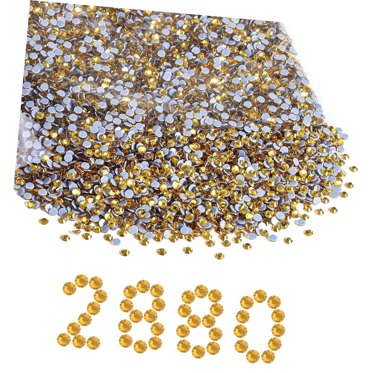 Highcool Hotfix Rhinestones Bulk, 2880pcs Hot Fix Rhinestones for ...