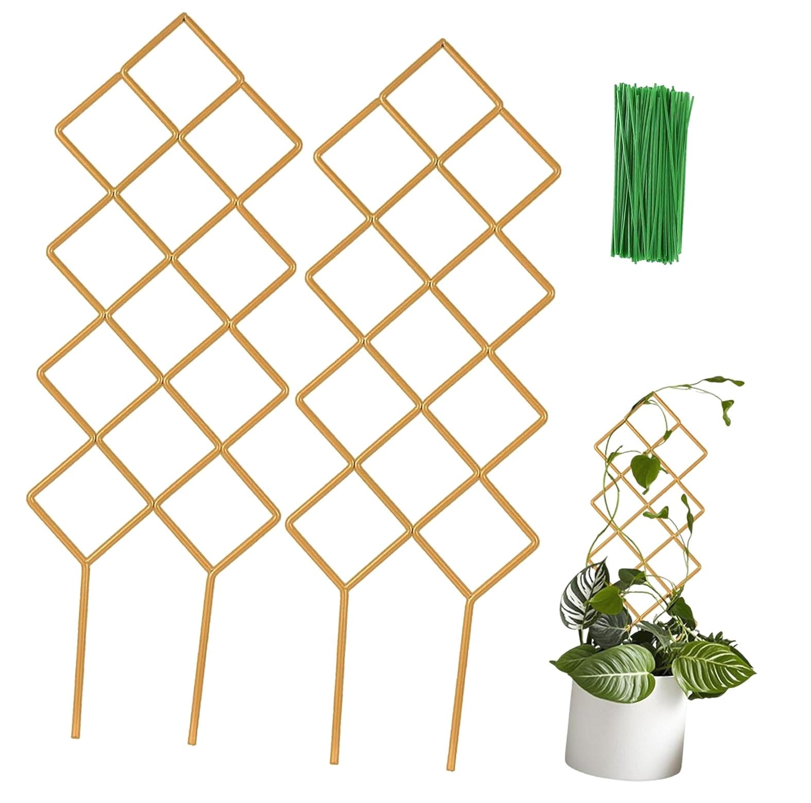 Highcool Indoor Metal Plant Trellis, 16.36 Inch Small Support for ...