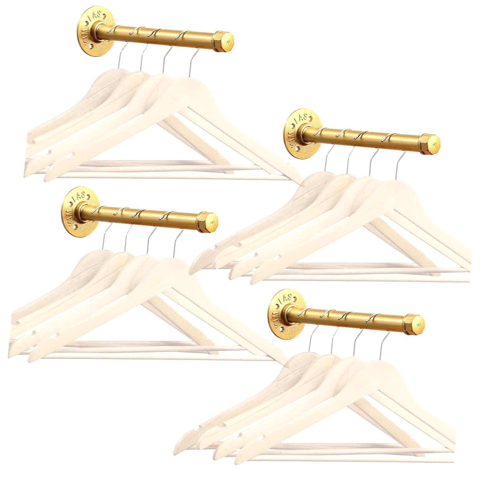 Highcool Industrial Golden Pipe Clothing Rack 10 Inch, 4 Pieces Pipe ...