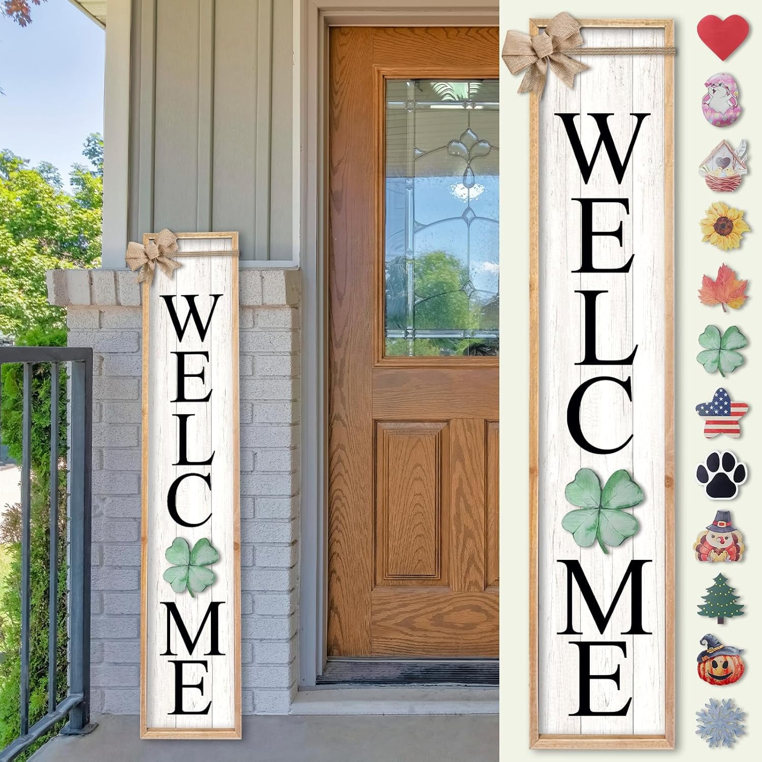 Highcool Interchangeable Sign for Porch Standing 45"X9" 12 Pieces ...