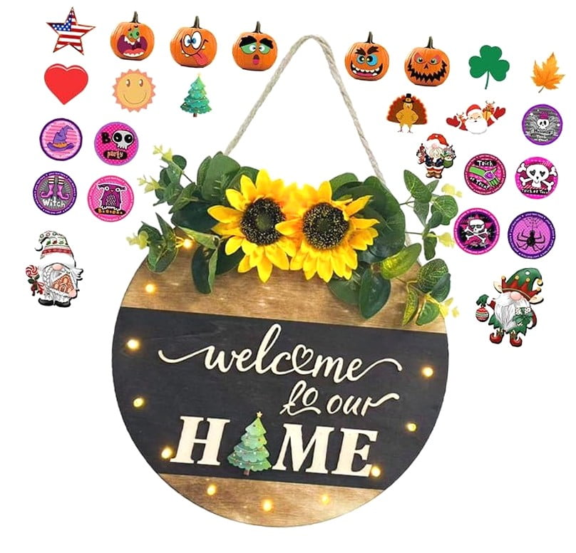 Highcool Interchangeable Sign with 15 Lights 8 Light Modes ...