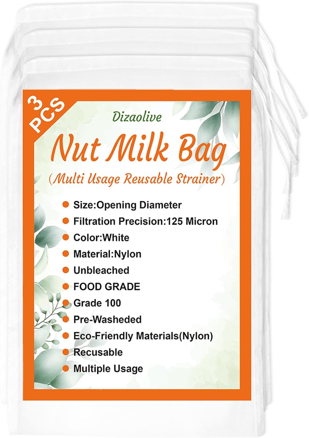 Highcool Juicer Bags Strainer Cheese Cloths for Sieve Bag Almond Milk ...