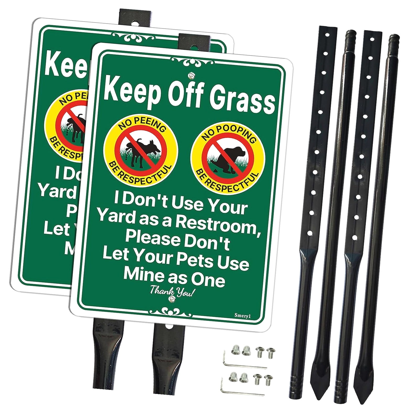 Highcool Keep Off Sign with 34.6" Stake for Lawn, 10” 7” Stay Off Signs ...