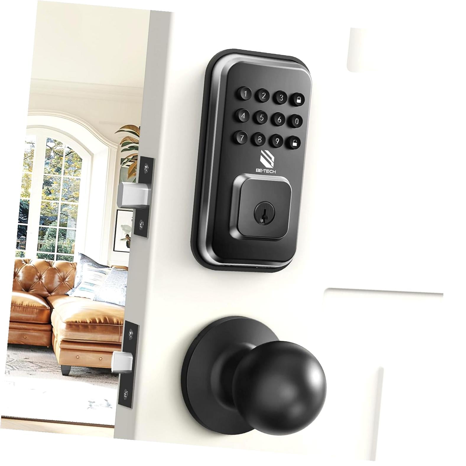 Highcool Keyless Entry Door Lock with Dual Knob Handles, Electronic ...
