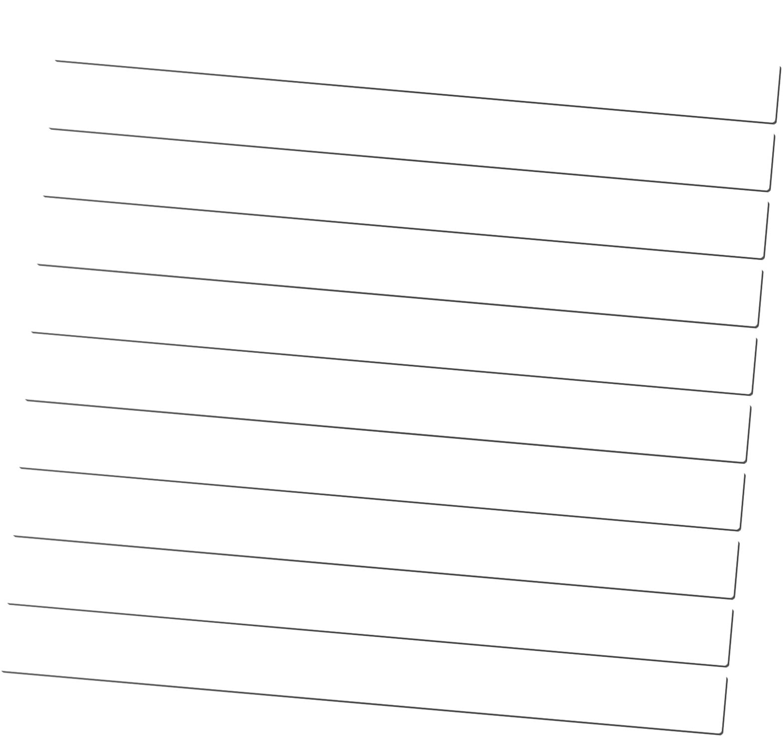 Highcool Label Strips 10 Pack 2 inch by 12 inch Blank Writable Stickers ...