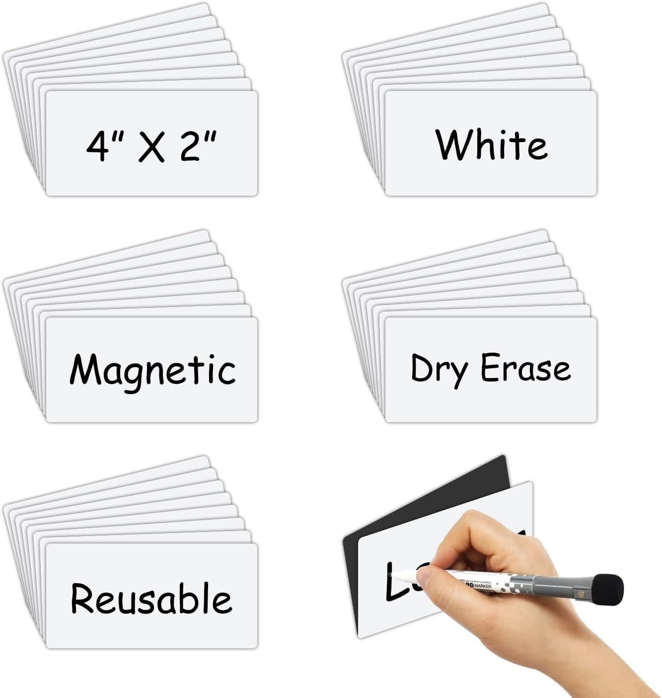 Highcool Labels 4x2 Inch 40 Pieces, Labels for Whiteboards, Locker ...