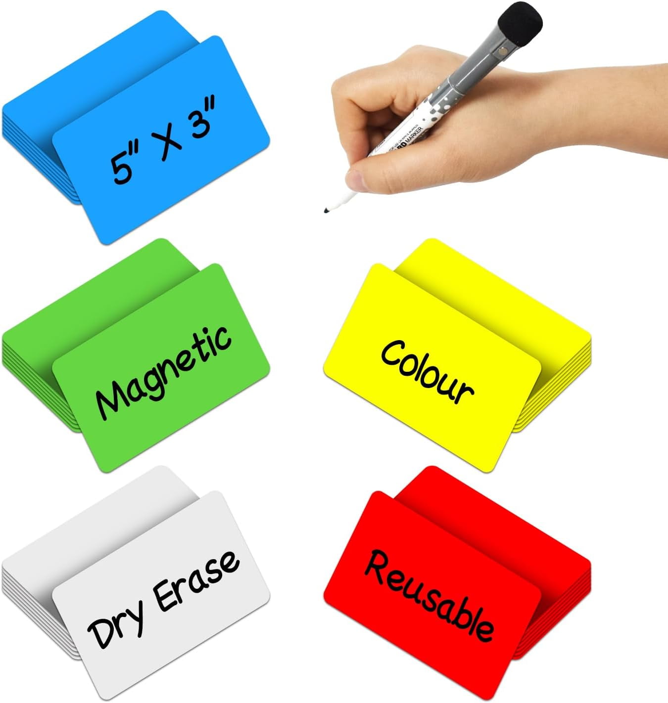 Highcool Labels 5x3 Inch, 40 Pack, Labels for Whiteboards, Locker ...