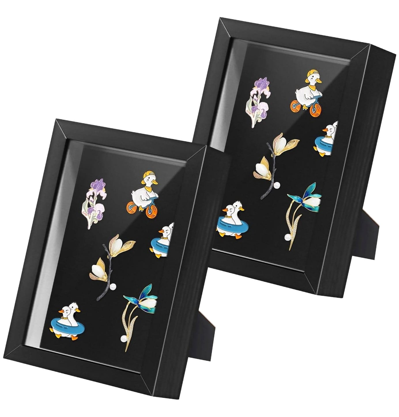 Highcool Lapel Pin Display Case, 4x6 Shadow Box Frame for Walls and ...