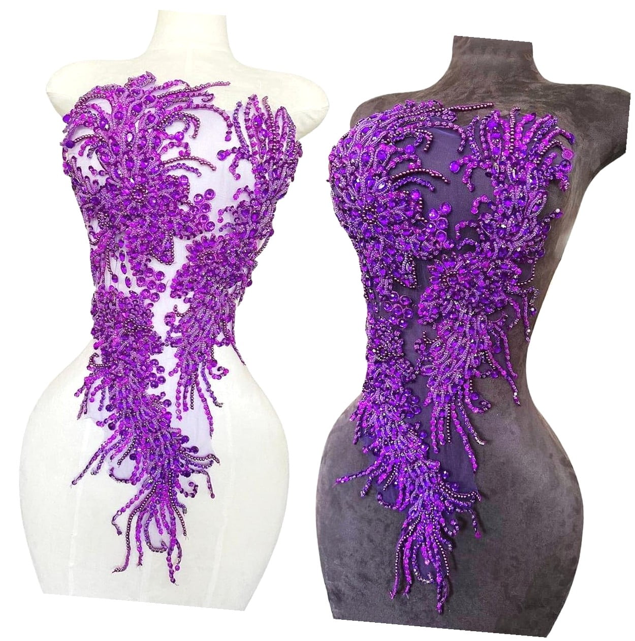 Highcool Large Patches with Rhinestone Applique Designs for Formal ...