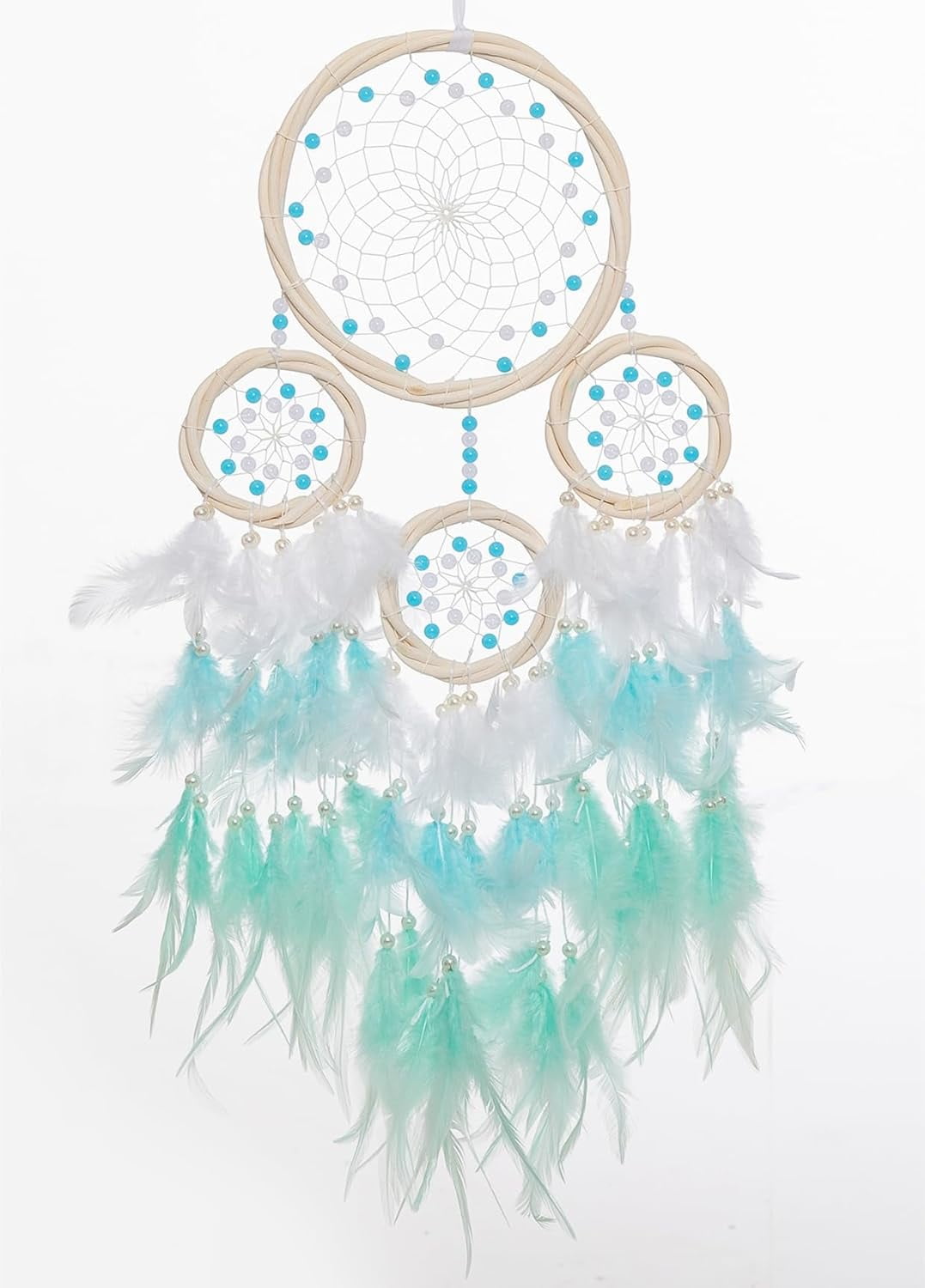 Highcool Large Rattan Dream s - Light Blue Feather with Luxury Pearl ...