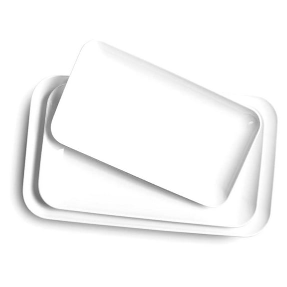 Highcool Large Serving Platter Set 16/14/12inch Large Rectangular White Serving Trays for Party ...
