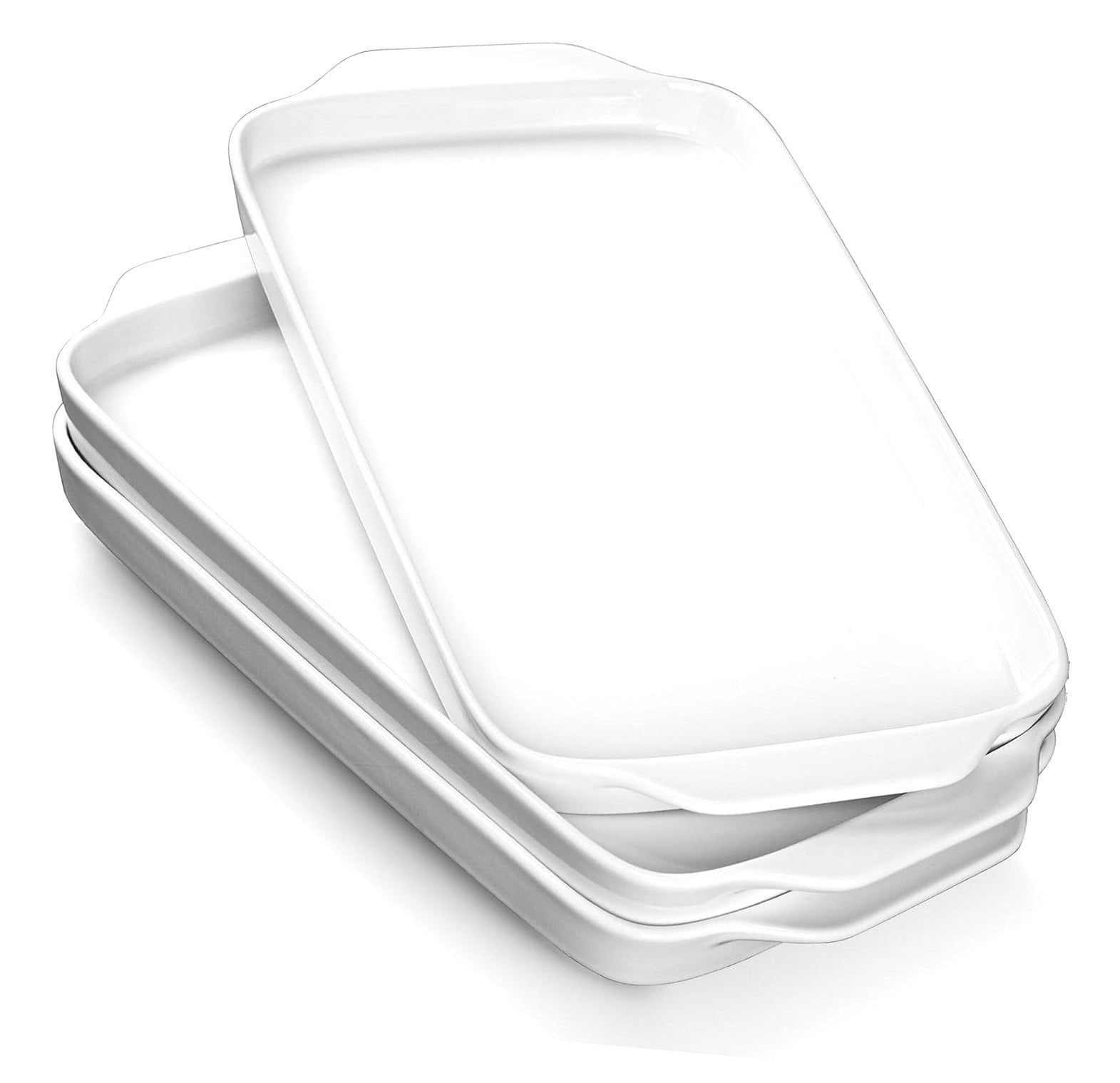 Highcool Large Serving Platter with Handles, 16" 9" Porcelain Tray ...