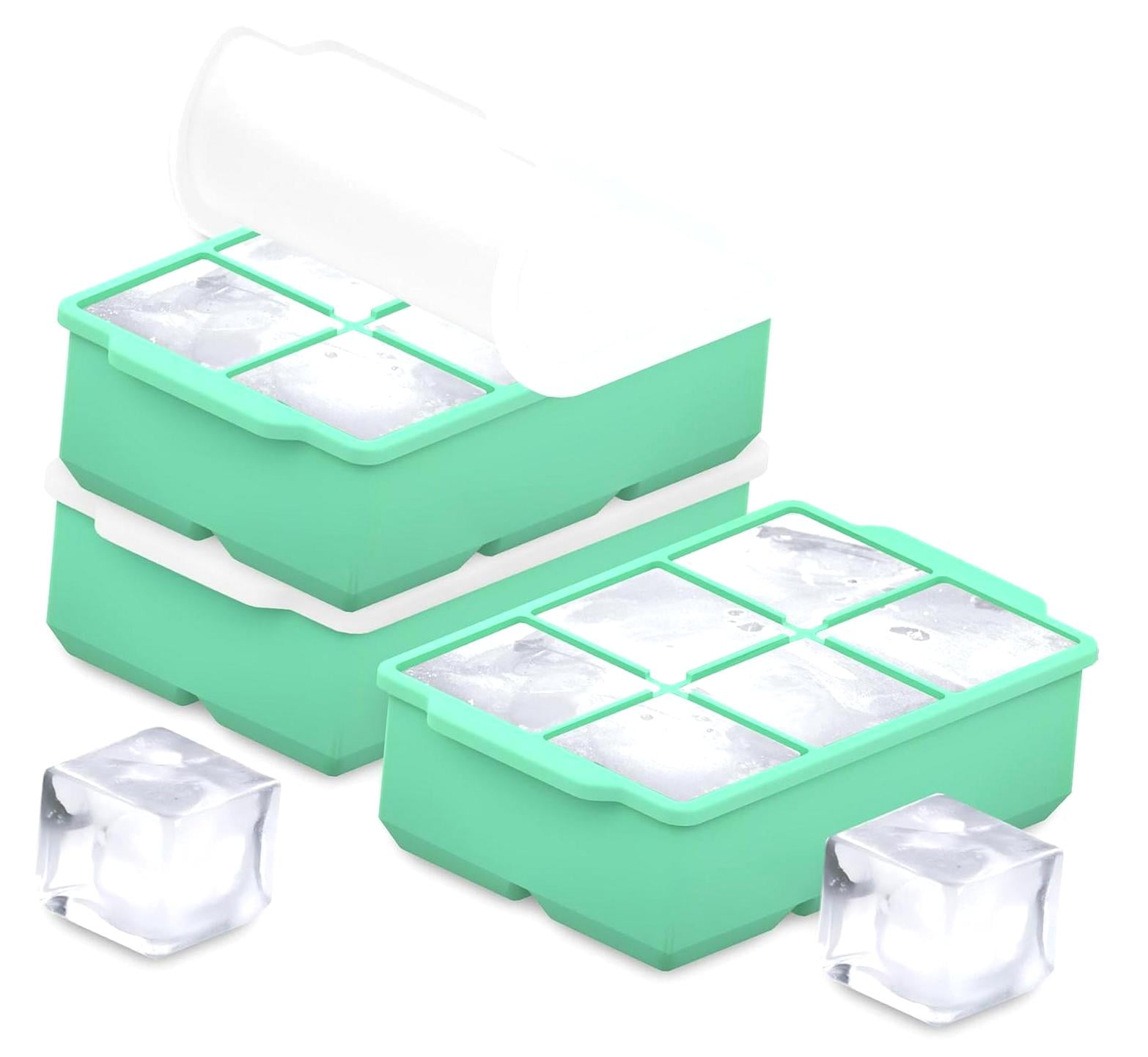 Highcool Large Trays (3-Pack), Easy Release 2" Big Ice Cubes for ...
