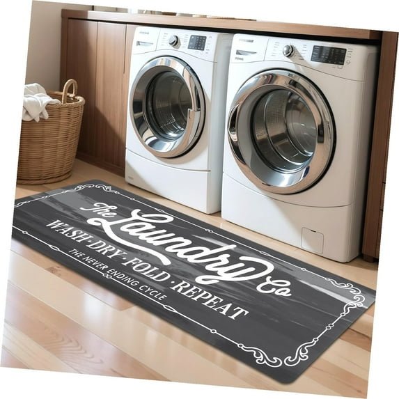 Highcool Laundry Room Rug Runner 24"x60" Rubber Laundry Mat Kitchen ...