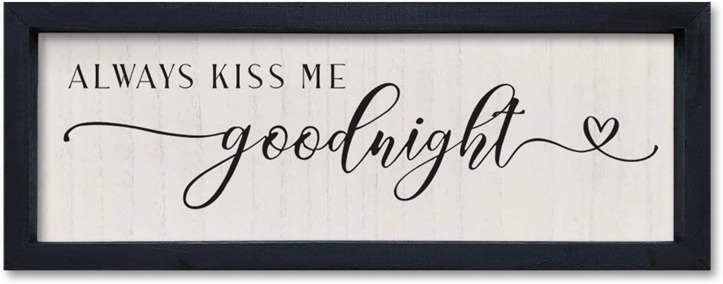 Highcool Love Theme Kiss Me Goodnight Sign 16"x6" Romantic Couple Small ...