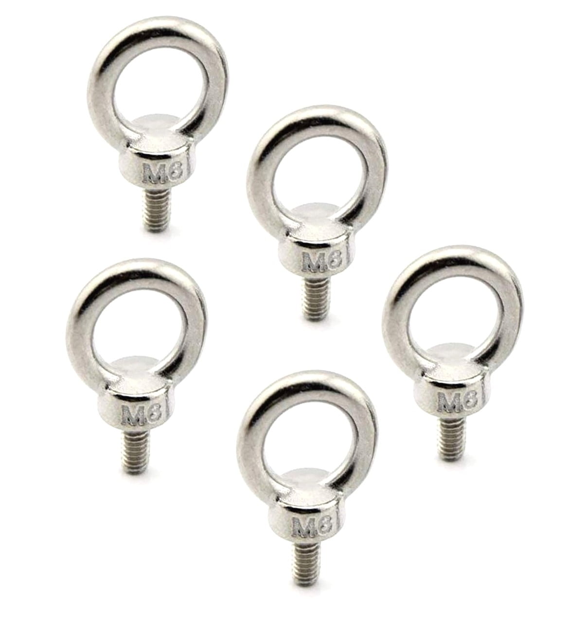 Highcool M10/0.4 Inch Marine Lift 304 Steel Male Thread Screws Bolts ...