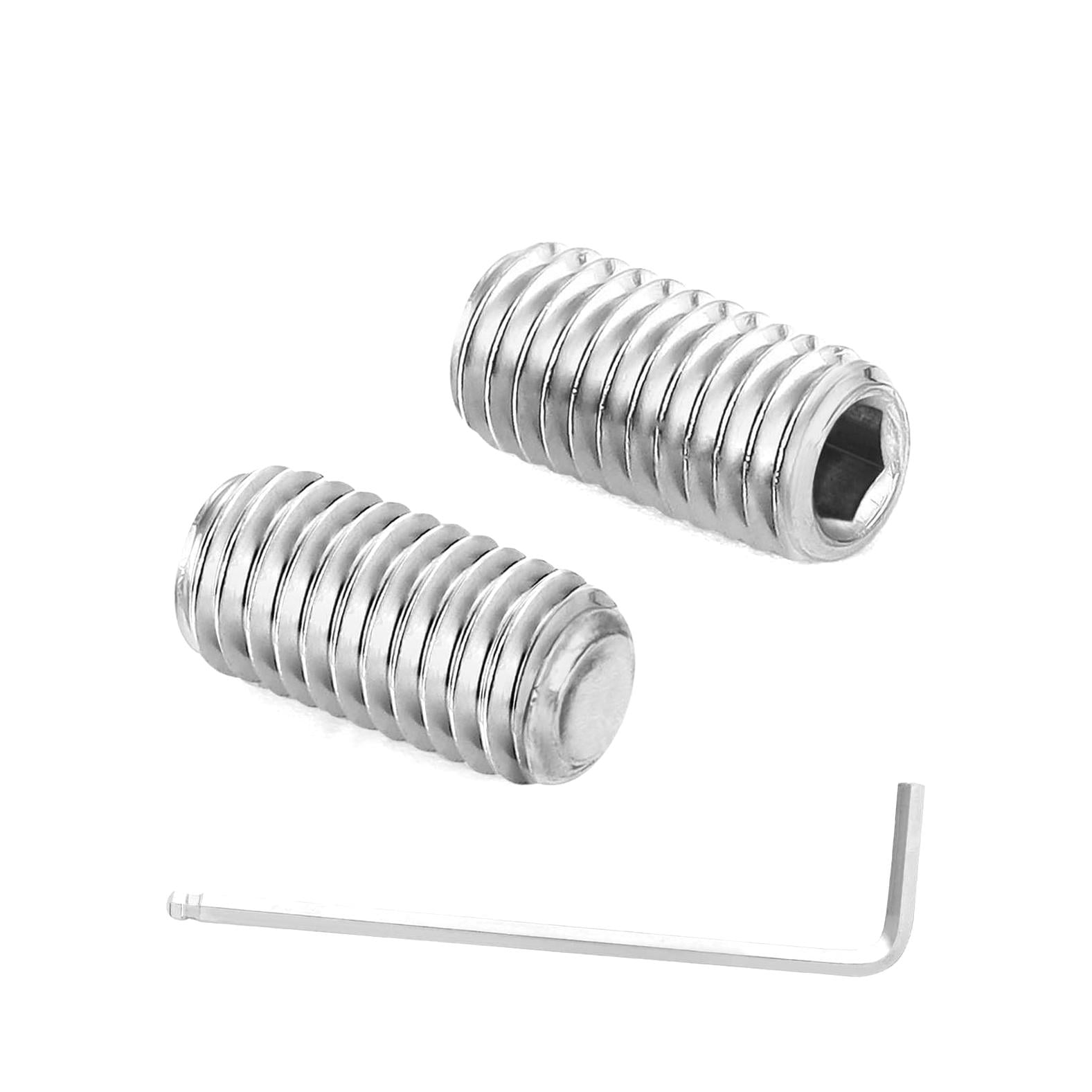 Highcool M4 x 10mm Internal Hex Socket Grub Screws, 304 Stainless Steel ...