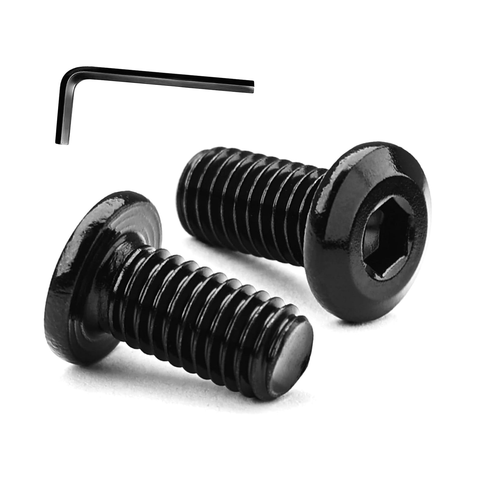 Highcool M6 16mm Flat Hex Cap Screws Furniture Bolts, Steel 18-8 (304 ...