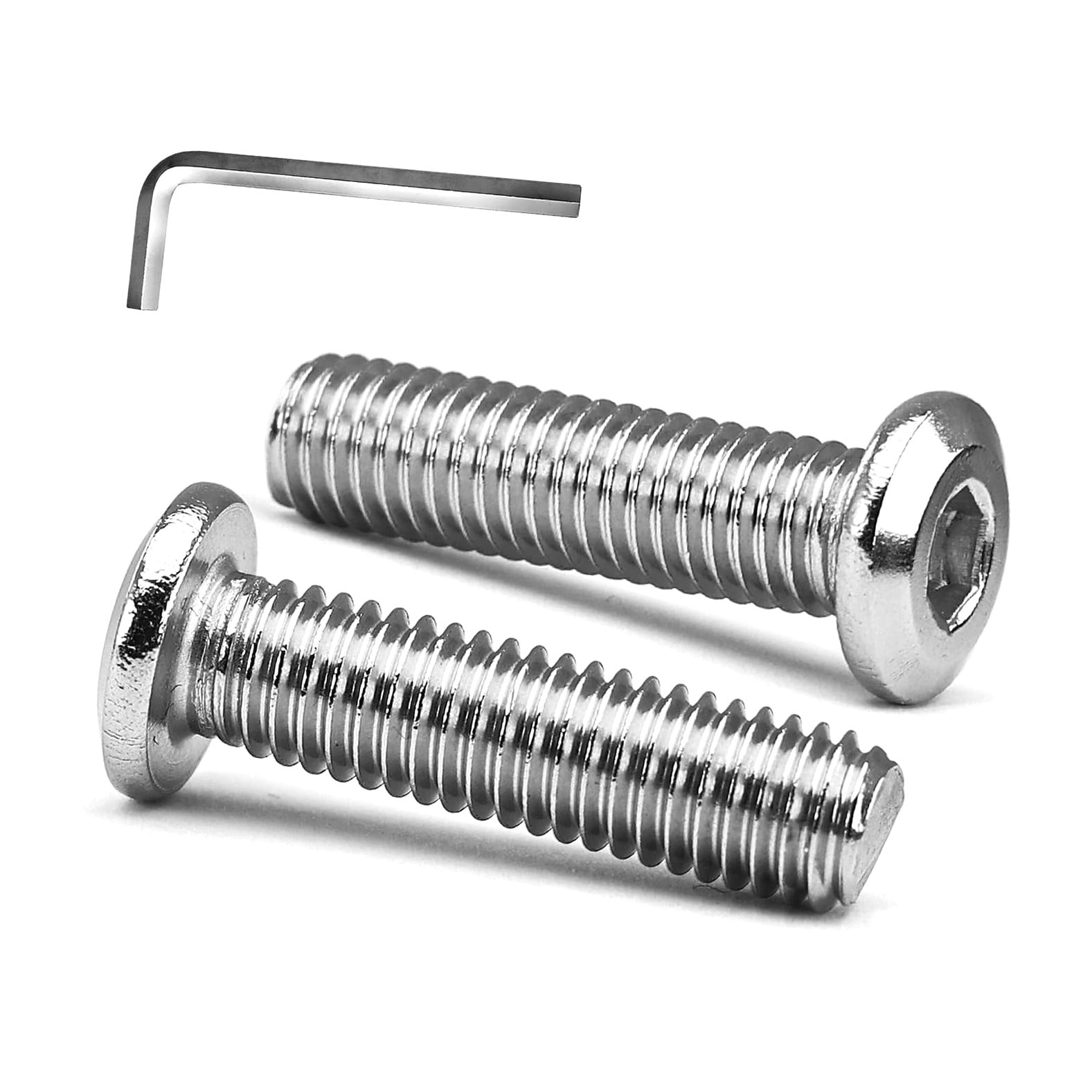 Highcool M6 30mm 10 Pieces Flat Hex Cap Screws, Furniture Fasteners ...