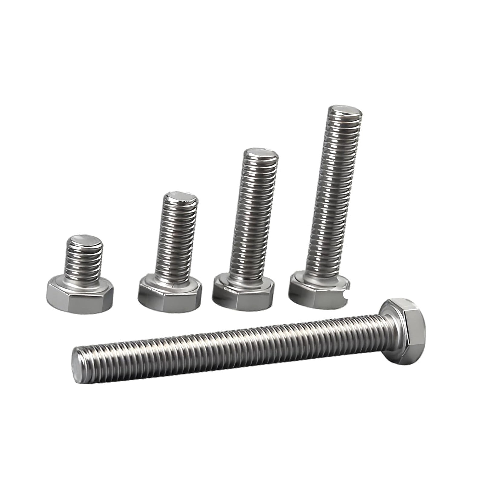 Highcool M6 70mm Hex Full Threaded Screw, 304 Steel M6-1.0 Hex ...